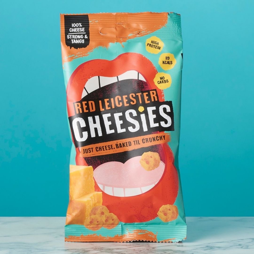 Red Leicester Cheesies | Crunchy Baked Cheese Snacks